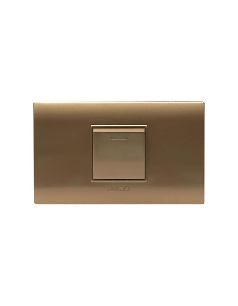 Apagador 03 Vias 01 Modulo Color Champagne - Mundo JAB